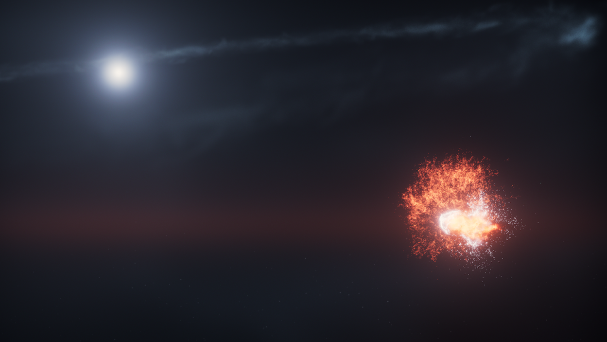First-of-its-kind cosmic collision spotted 25 light-years from Earth ...