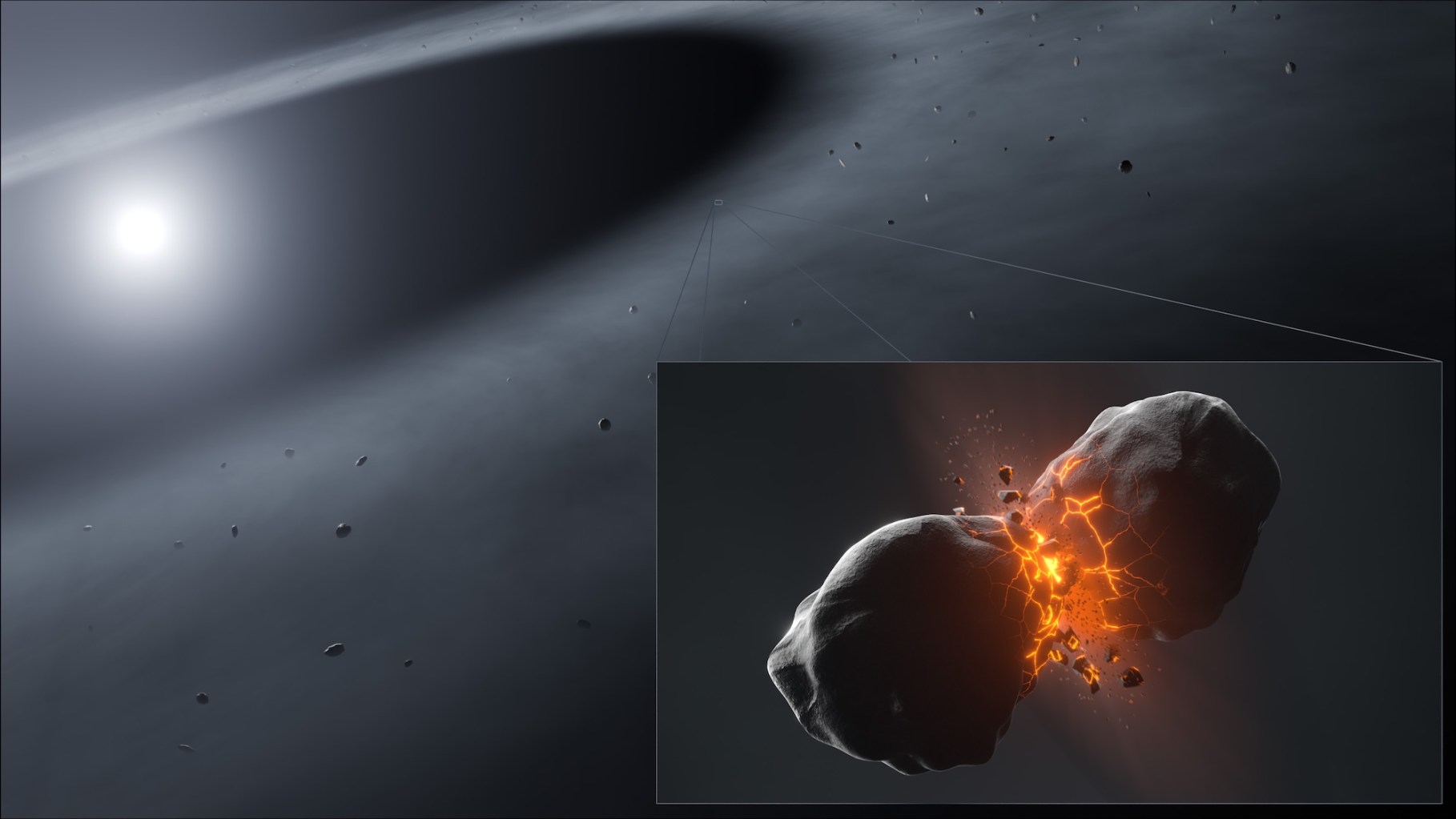 First-of-its-kind cosmic collision spotted 25 light-years from Earth ...